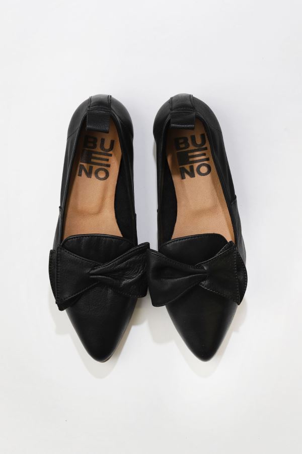 PEMBE DERİ KADIN DÜZ BABET | Bueno Shoes