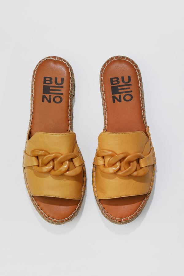 SİYAH DERİ KADIN ESPADRİL TERLİK | Bueno Shoes